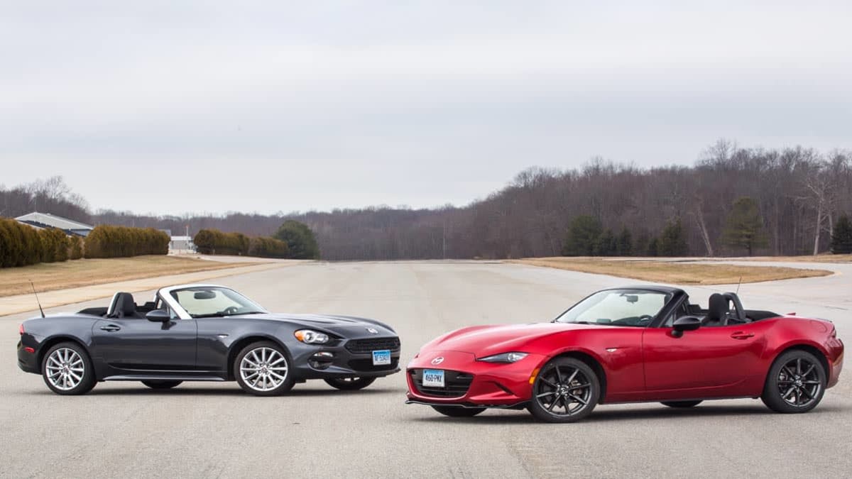 Face-Off: Fiat 124 Spider vs, Mazda MX-5 Miata - Consumer Reports