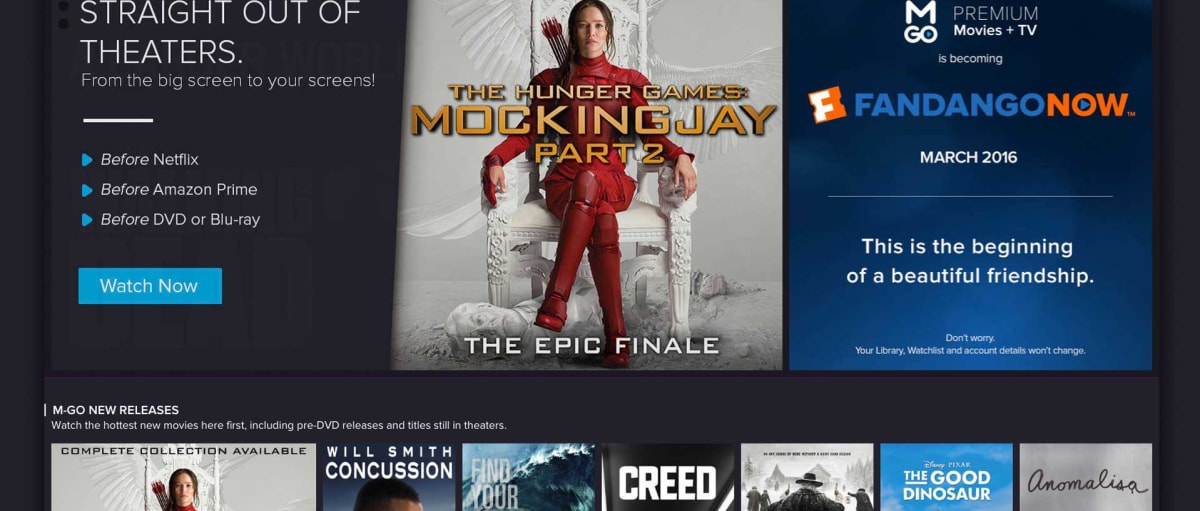 Fandango Says, 'Good-Bye M-Go, Hello FandangoNow' - Consumer Reports